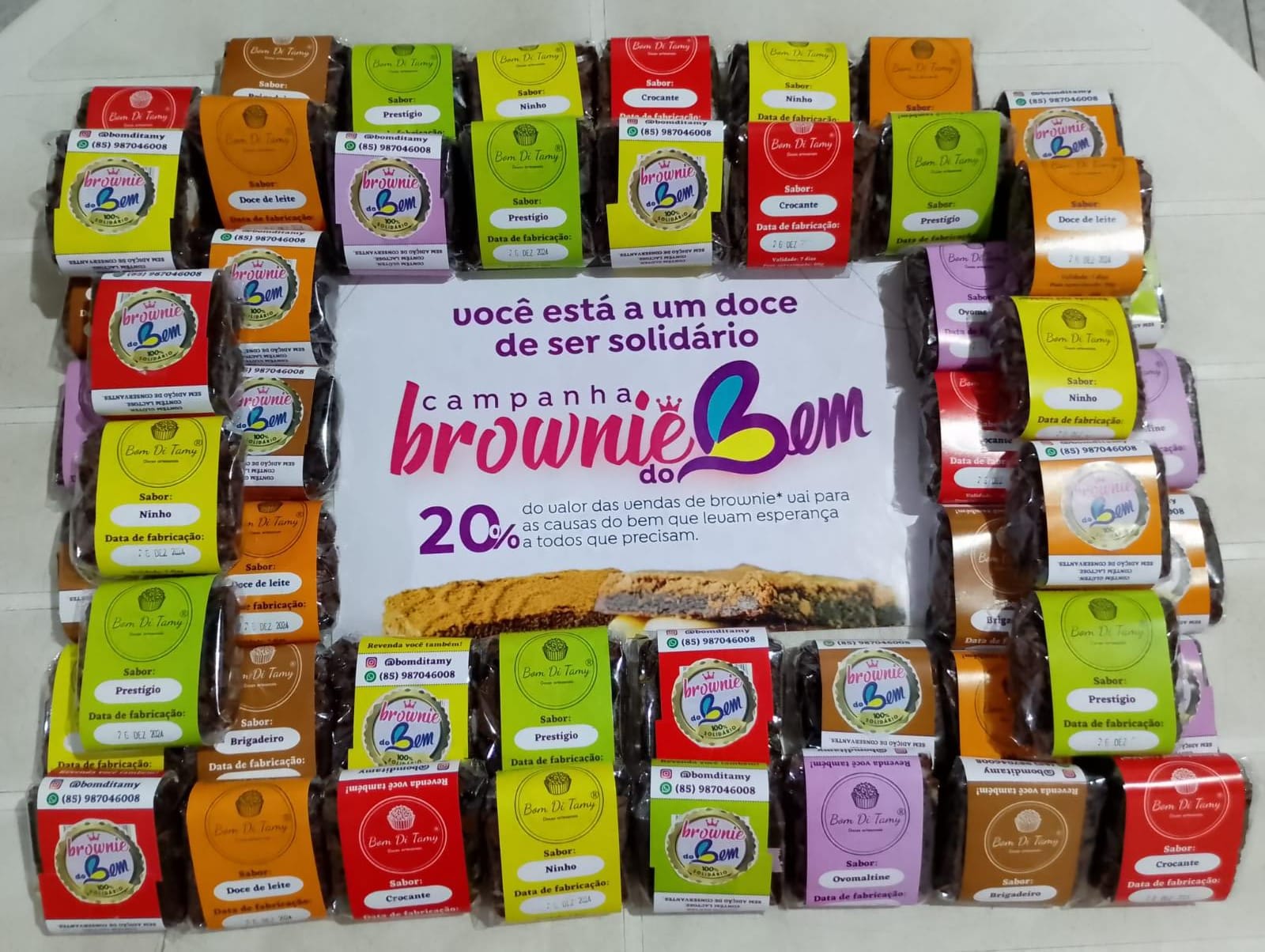Causas do Bem e Bom Di Tamy comemoram a marca de 1.000 Brownies do Bem - Causas do Bem